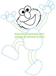 How to Draw Elmo from Sesame Street with Easy Step by Step Drawing ...