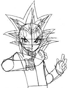 How to Draw Yami from Yu-Gi-Oh with Easy Step by Step Drawing Tutorial ...
