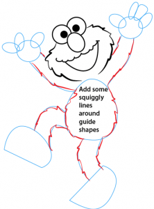 How to Draw Elmo from Sesame Street with Easy Step by Step Drawing ...
