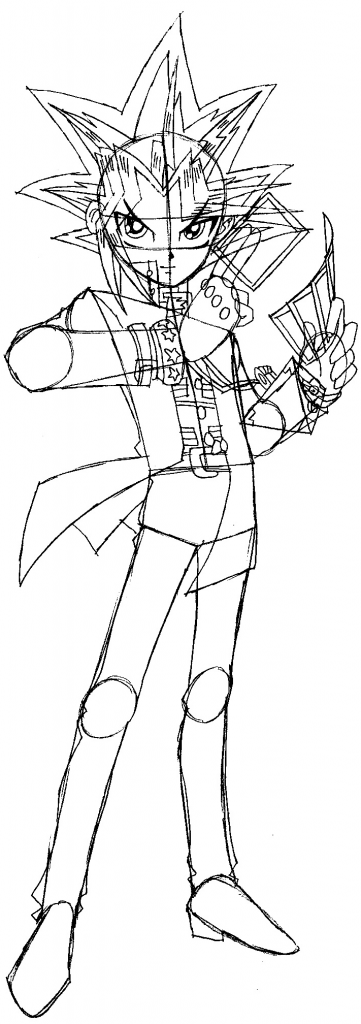How to Draw Yami from Yu-Gi-Oh with Easy Step by Step Drawing Tutorial ...