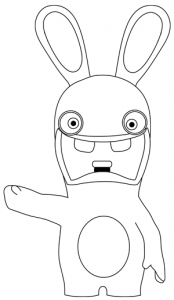 How to Draw Rabbid from the game Rayman Raving Rabbids with Simple ...