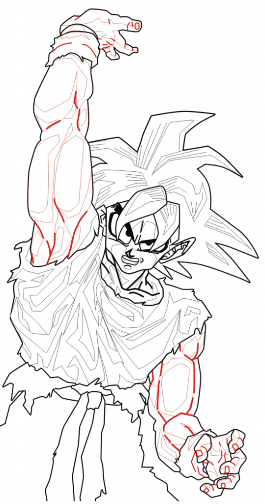 How to Draw Goku from Dragon Ball Z Series With Simple Steps Lesson ...
