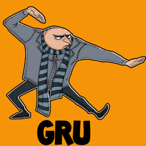 How to Draw Gru from Despicable Me with Easy Step by Step Drawing ...