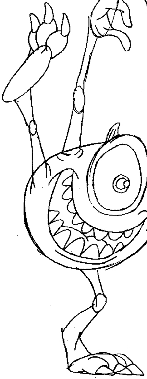 Mike Wazowski Simple Drawing