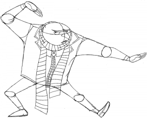 How to Draw Gru from Despicable Me with Easy Step by Step Drawing ...