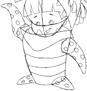 How to Draw Boo from Monsters Inc. with Easy Step by Step Drawing ...