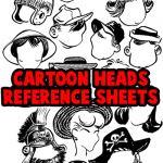 Cartoon Faces Reference Sheets and Heads Examples for Drawing Practice ...