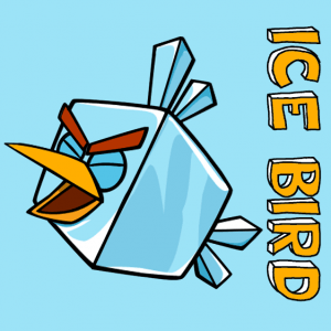 How to Draw Ice Bird from Angry Birds Space with Easy Step by Step ...