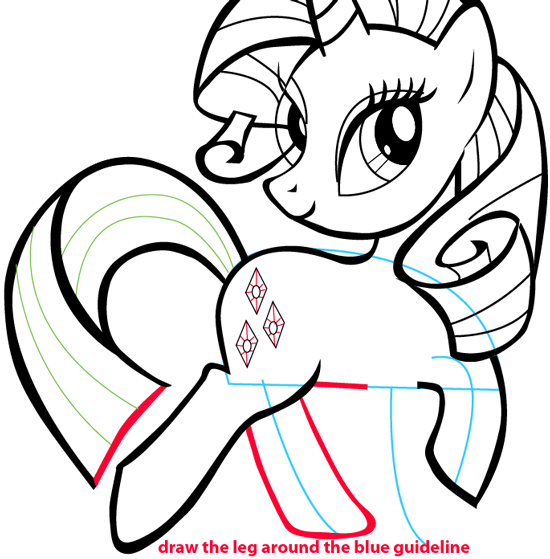 How To Draw Rarity Step By Step