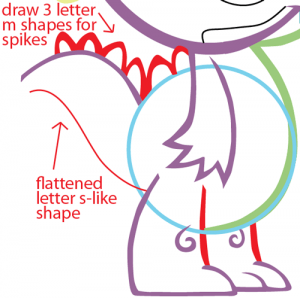 How to Draw Spike from My Little Pony with Easy Step by Step Drawing ...