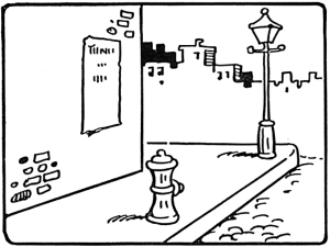 How to Draw a Cartoon City Street Sidewalk Scene with Easy Step by Step ...