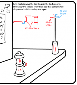 How to Draw a Cartoon City Street Sidewalk Scene with Easy Step by Step ...