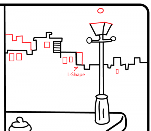 How to Draw a Cartoon City Street Sidewalk Scene with Easy Step by Step ...