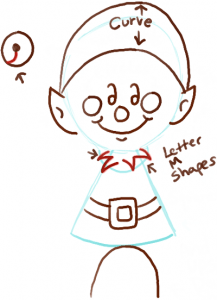 How to Draw a Christmas Elf with Easy Steps Drawing Tutorial – How to ...