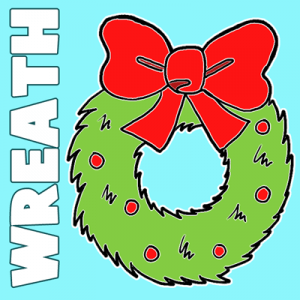 How to Draw Cartoon Christmas Wreaths – How to Draw Step by Step ...