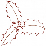 How to Draw Christmas Holly with Easy Tutorial – How to Draw Step by ...