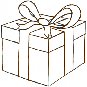 How to Draw a Wrapped Gift or Present with Ribbon and Bow – How to Draw ...