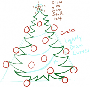 How to Draw a Christmas Tree with Gifts & Presents Under it – How to ...