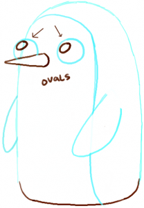 How to Draw Gunter from Adventure Time with Easy Tutorial – How to Draw ...