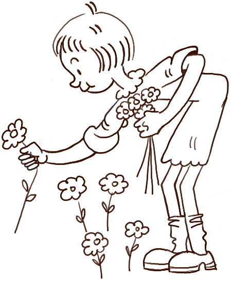 Pick Flowers Clipart