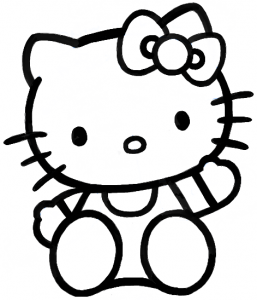 How to Draw Hello Kitty Sitting with Simple Steps for Kids – How to ...