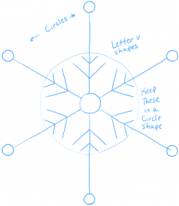How to Draw Snowflake with Easy Drawing Lesson – How to Draw Step by ...