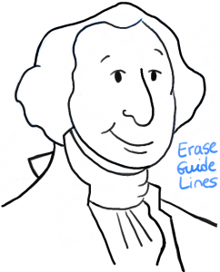 How to Draw Cartoon George Washington with Simple Step by Step Lesson ...