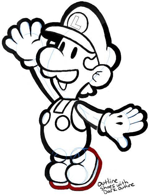 Super Mario Face Outline