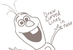 How to Draw Olaf the Snowman from Frozen with Easy Steps Tutorial – How ...