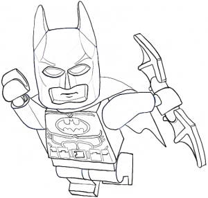 How to Draw Lego Batman Minifigure with Easy Step by Step Drawing ...