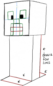 How to Draw a Minecraft Creeper in Easy Steps – How to Draw Step by ...