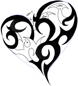 How to Draw a Tribal Heart Tattoo Design in Easy Steps Tutorial – How ...