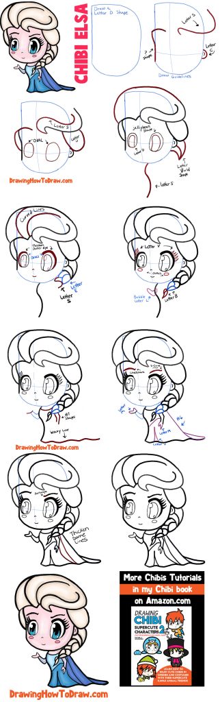 How to Draw Chibi Elsa Step by Step Drawing Tutorial – How to Draw Step ...