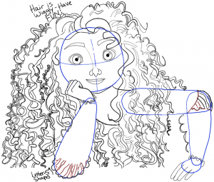 How to Draw Merida from Brave Step by Step Drawing Tutorial – How to ...