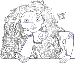 How to Draw Merida from Brave Step by Step Drawing Tutorial – How to ...