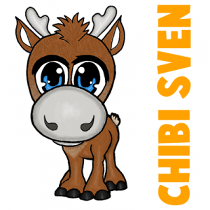 How to Draw Baby Chibi Sven from Frozen in Easy Steps Drawing Tutorial ...