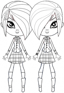 How to Draw The Biskit Twins – Brittany and Whittany Biskit – from ...