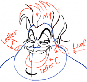 How Draw Ursula The Sea Witch from The Little Mermaid Step by Step ...
