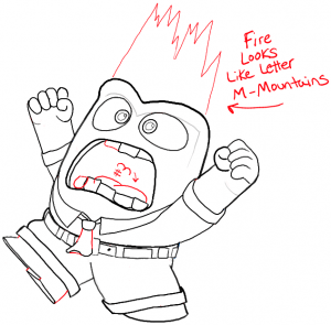 How to Draw Anger from Inside Out with Easy Step by Step Drawing ...