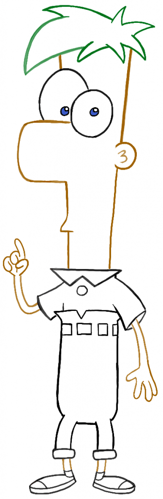 How to Draw Ferb from Phineas and Ferb with Easy Steps Drawing Lesson ...