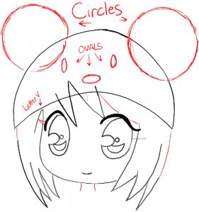 How to Draw a Chibi Girl with Cute Mouse Hat Easy Step by Step Drawing ...