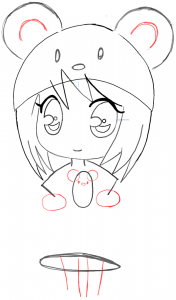 How to Draw a Chibi Girl with Cute Mouse Hat Easy Step by Step Drawing ...