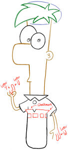 How to Draw Ferb from Phineas and Ferb with Easy Steps Drawing Lesson ...