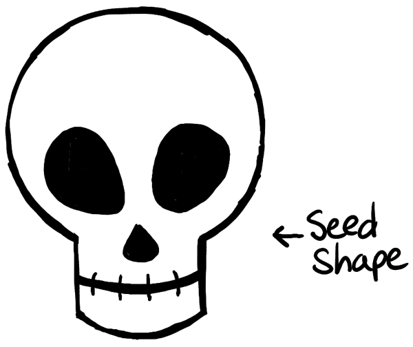 Easy Skeleton Face Drawing