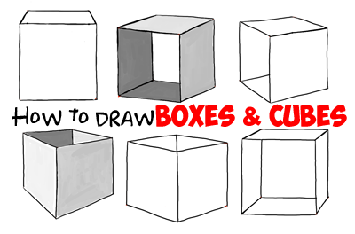 How to Draw Boxes and Cubes and How to Shade Them Step by Step Tutorial ...
