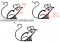 How to Draw a Cartoon Mouse from Cursive Letter A Shape : Drawing ...