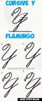 How to Draw a Cartoon Flamingo from Cursive Letter Y Shapes Easy ...