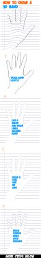 How to Draw a 3D Hand on Notebook Paper – Drawing Trick for Kids – How ...