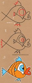 How to Draw a Cartoon Fish from the Number 13 – Easy Tutorial for Kids ...