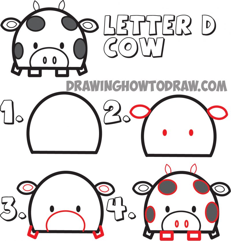 Huge Guide to Drawing Cartoon Animals from the Uppercase Letter D ...